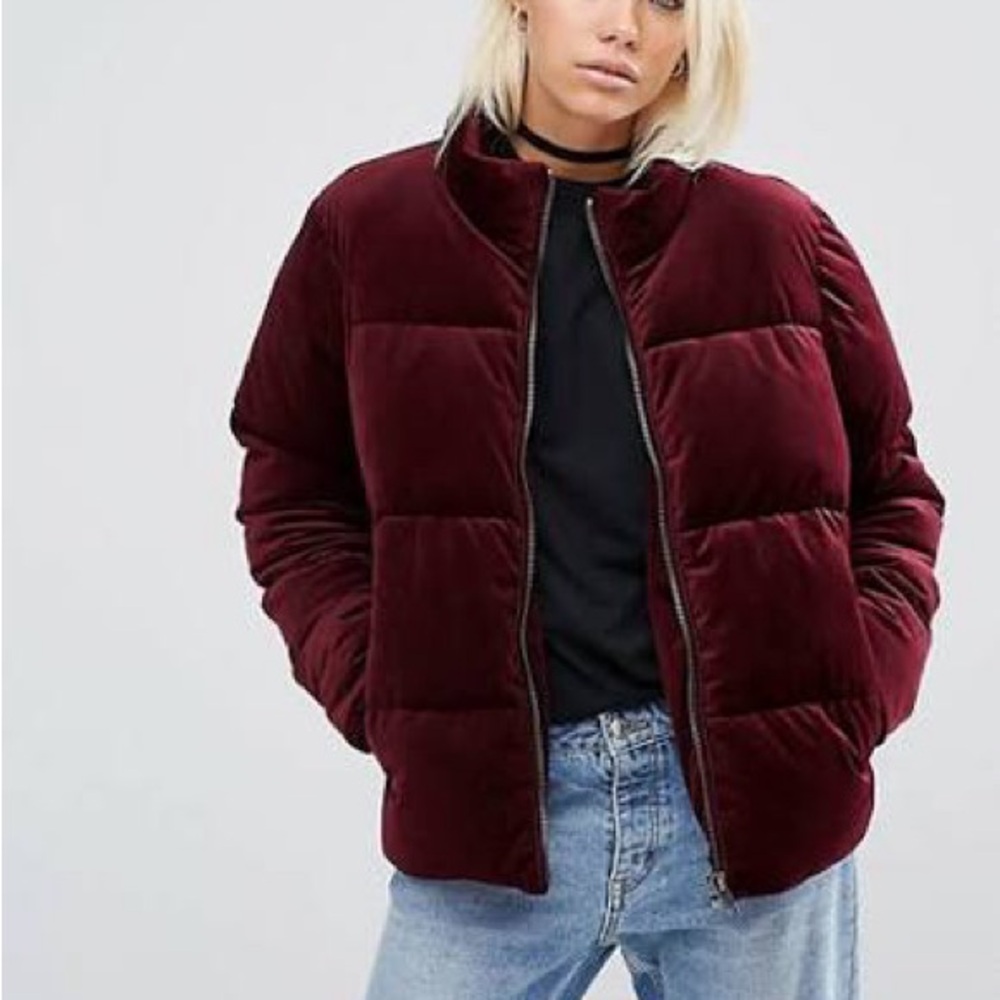 Velvet Puffer Jacket - Gem